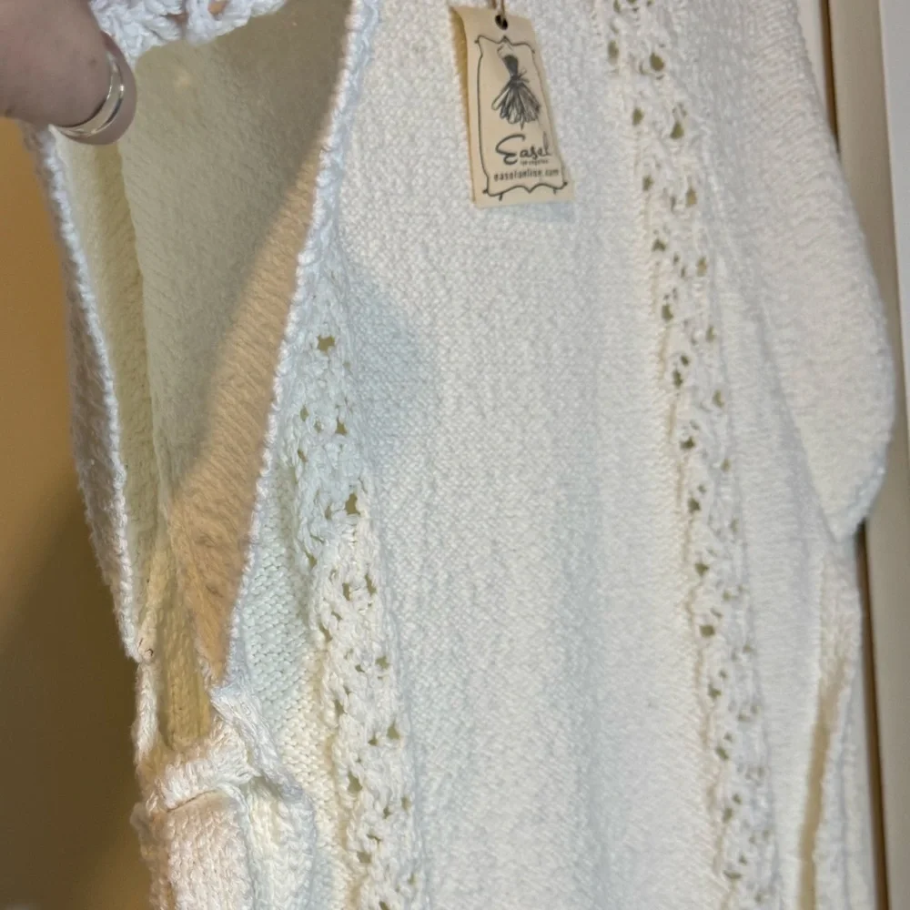 easel | Sweaters | Easel Sweater With Crochet And Side Ties | Poshmark